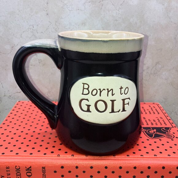 Burton + Burton | Dining | Born To Golf W Prayer On Back Stoneware ...